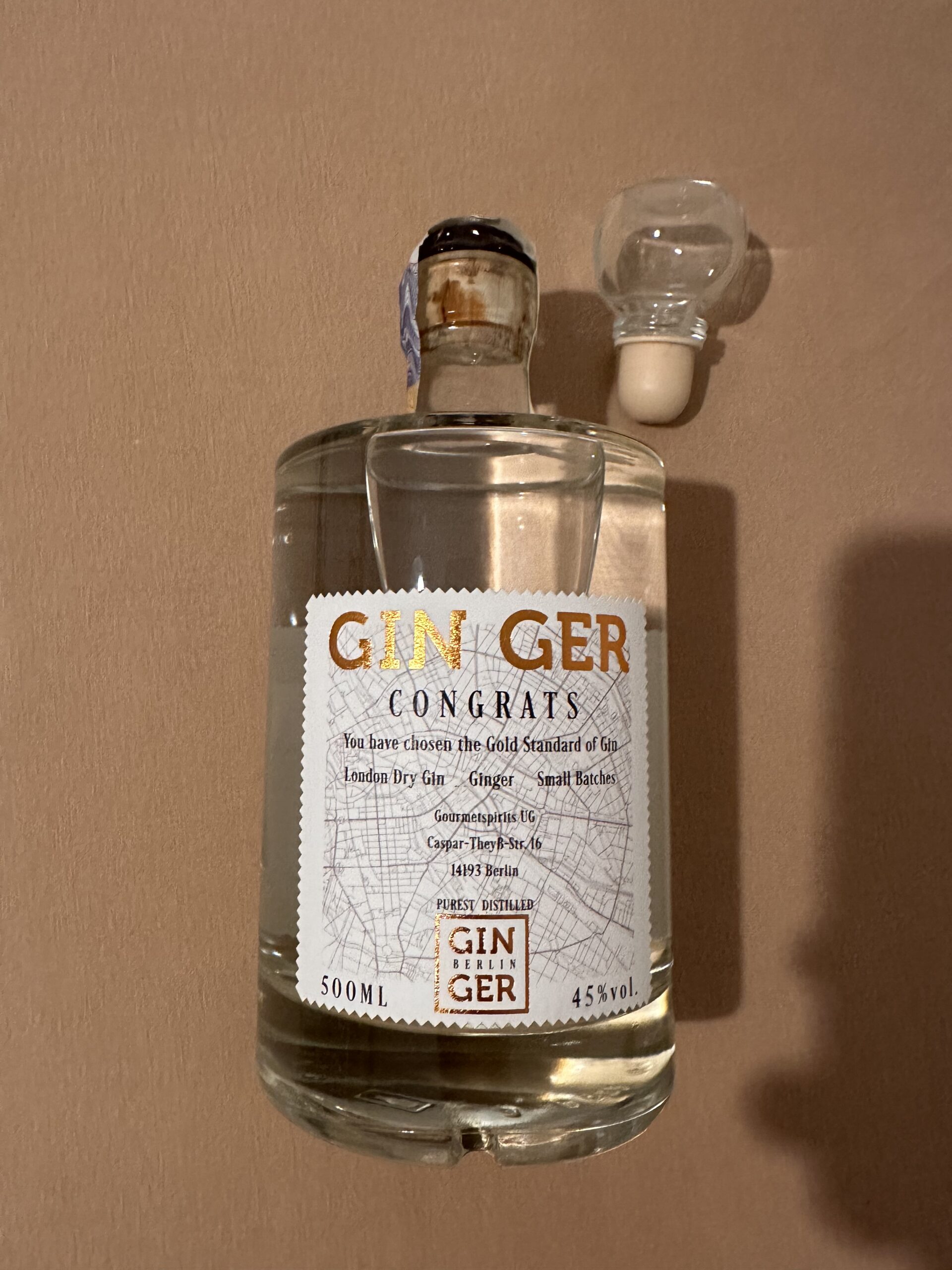 Gin Ger pro Gourmet Spirits Berlin investiční alkohol na prodej ...