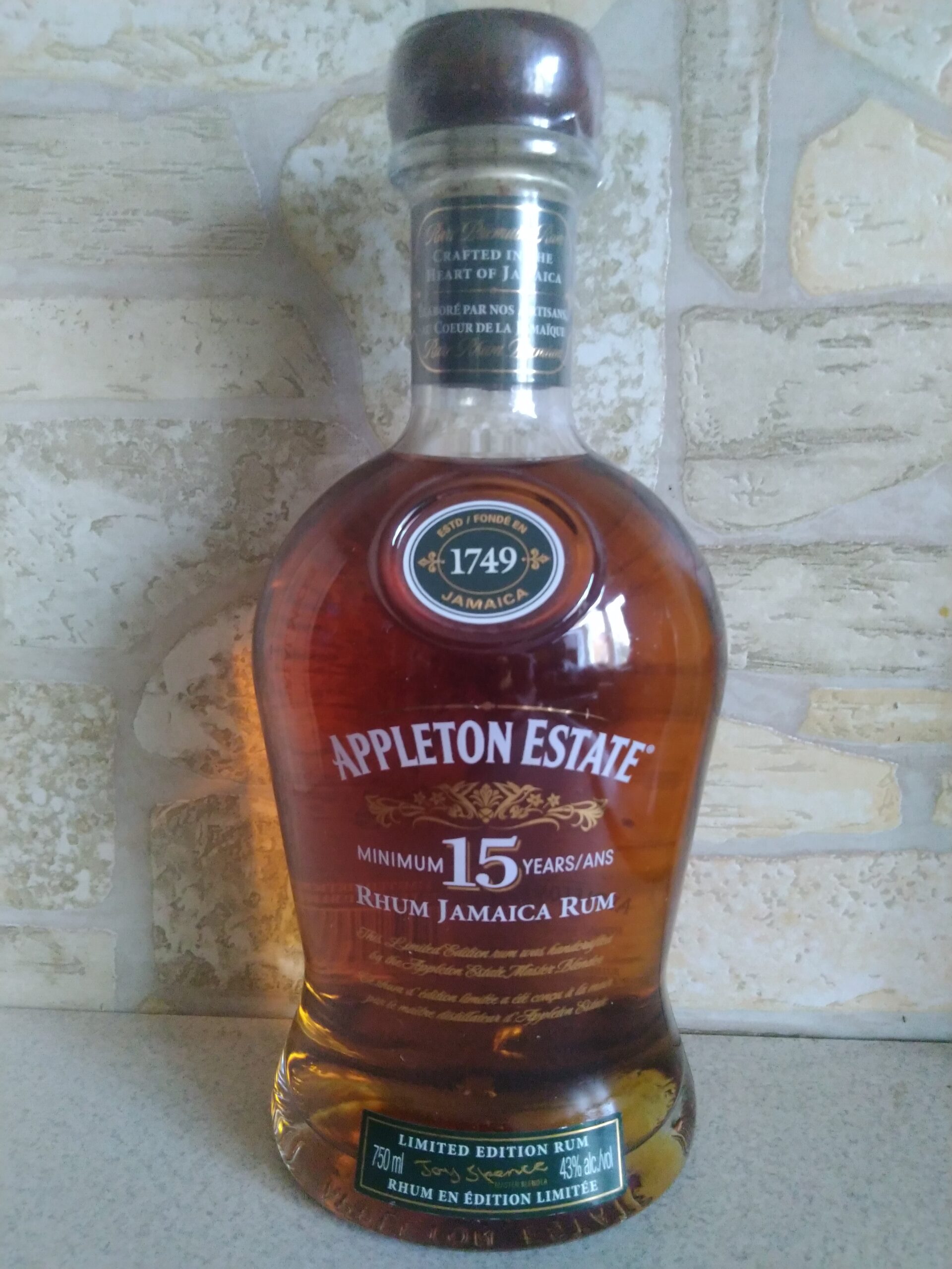 Appleton Estate Jamaica 15yo 43% 750ml investiční alkohol na prodej ...