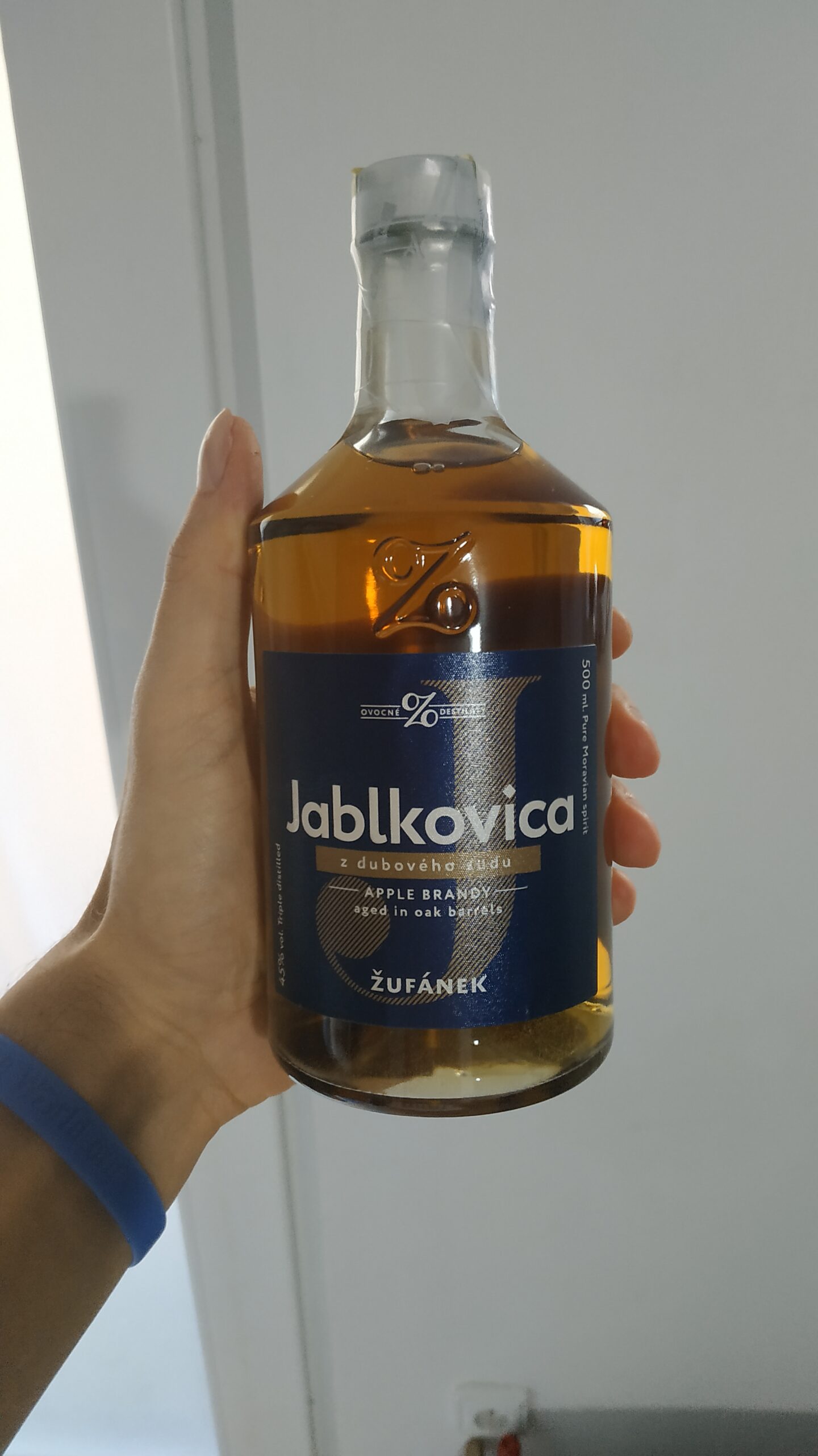 Jablkovica Žufánek z dubového sudu 45% 0,5l (2023) investiční alkohol ...