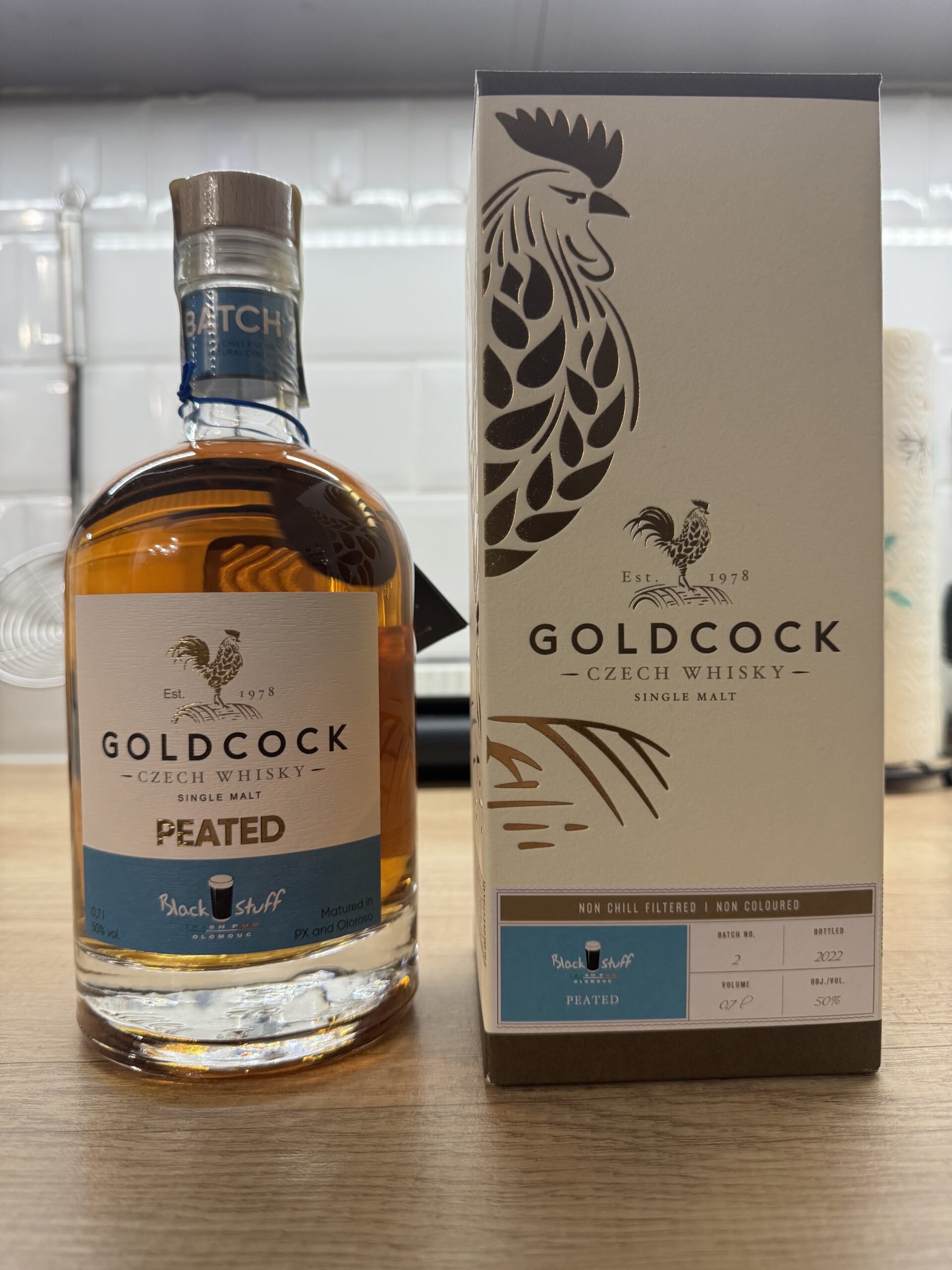 Gold Cock Black Stuff Peated Batch no.2 50% 0,7l investiční alkohol na ...